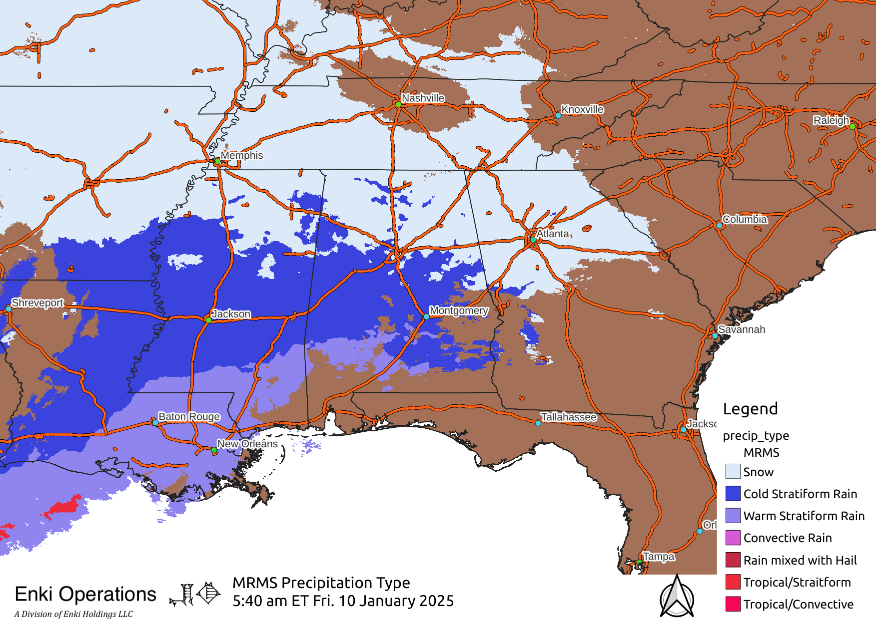 Winter storm update Friday morning (10 Jan 25) – Enki Research